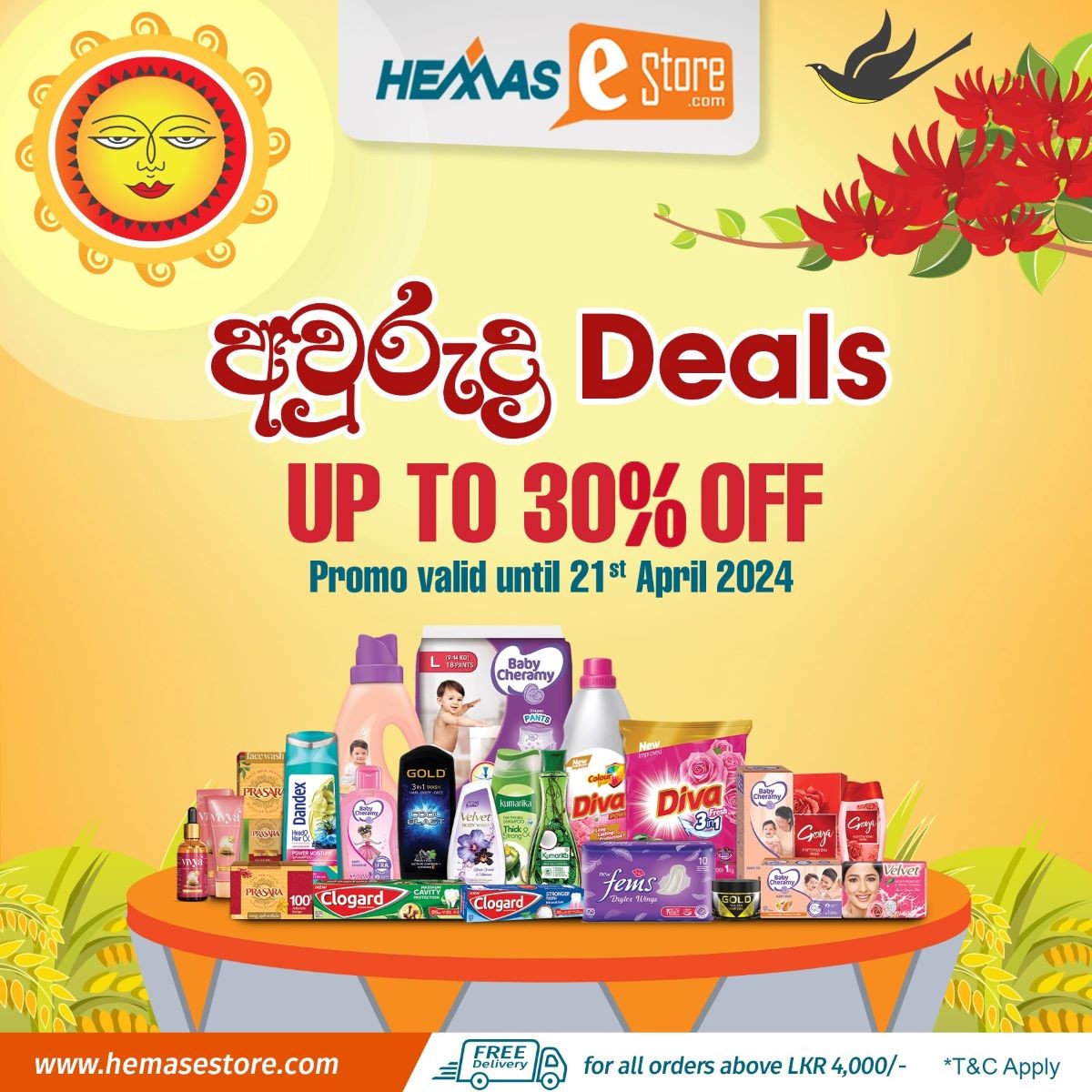 Celebrate this Awurudu with Hemas eStore Awurudu 30% Discount | offers.lk