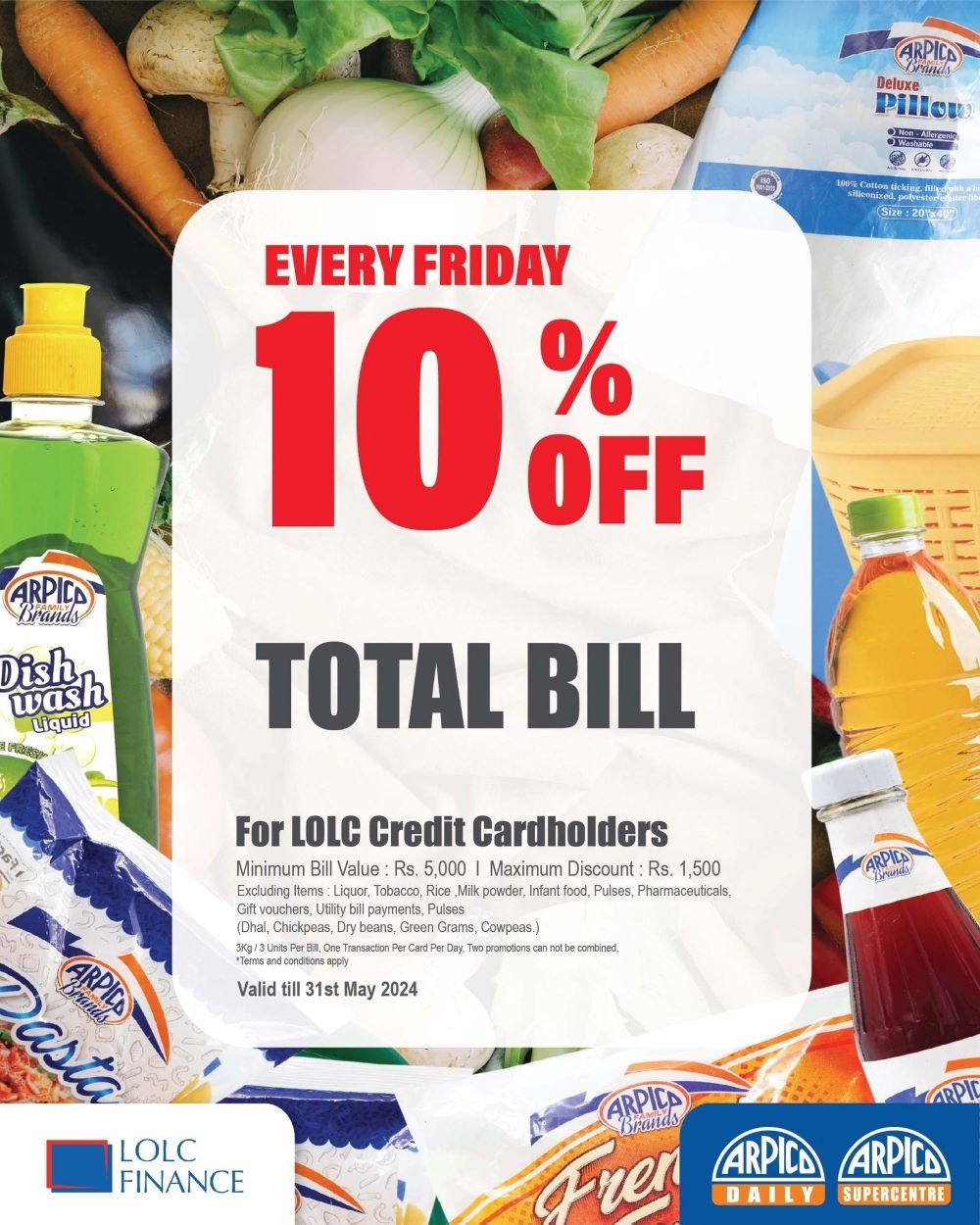 10% Discount on your Total Bill at Arpico with LOLC credit cards ...