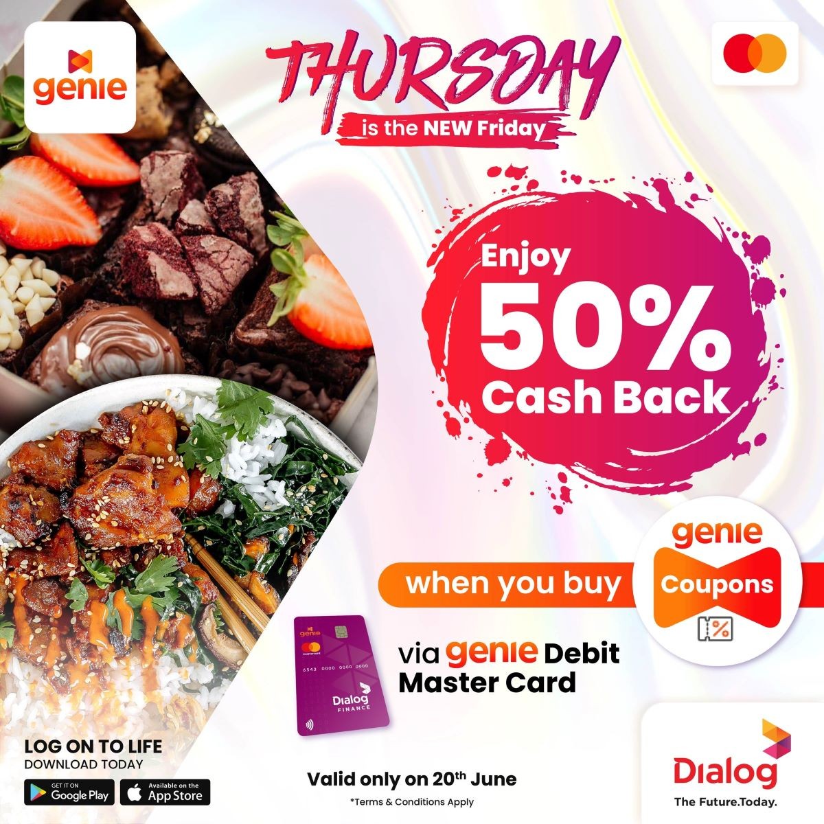 Enjoy 50% Cashback when you buy genie coupons via genie debit ...