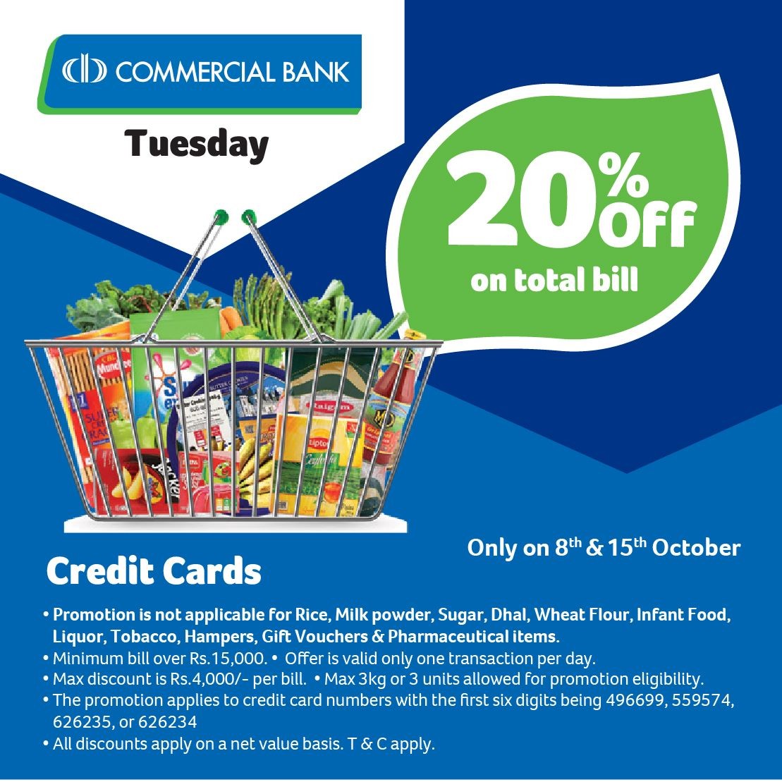 10% Discount on Total Bill at Keells for Commercial Bank Credit Cards ...