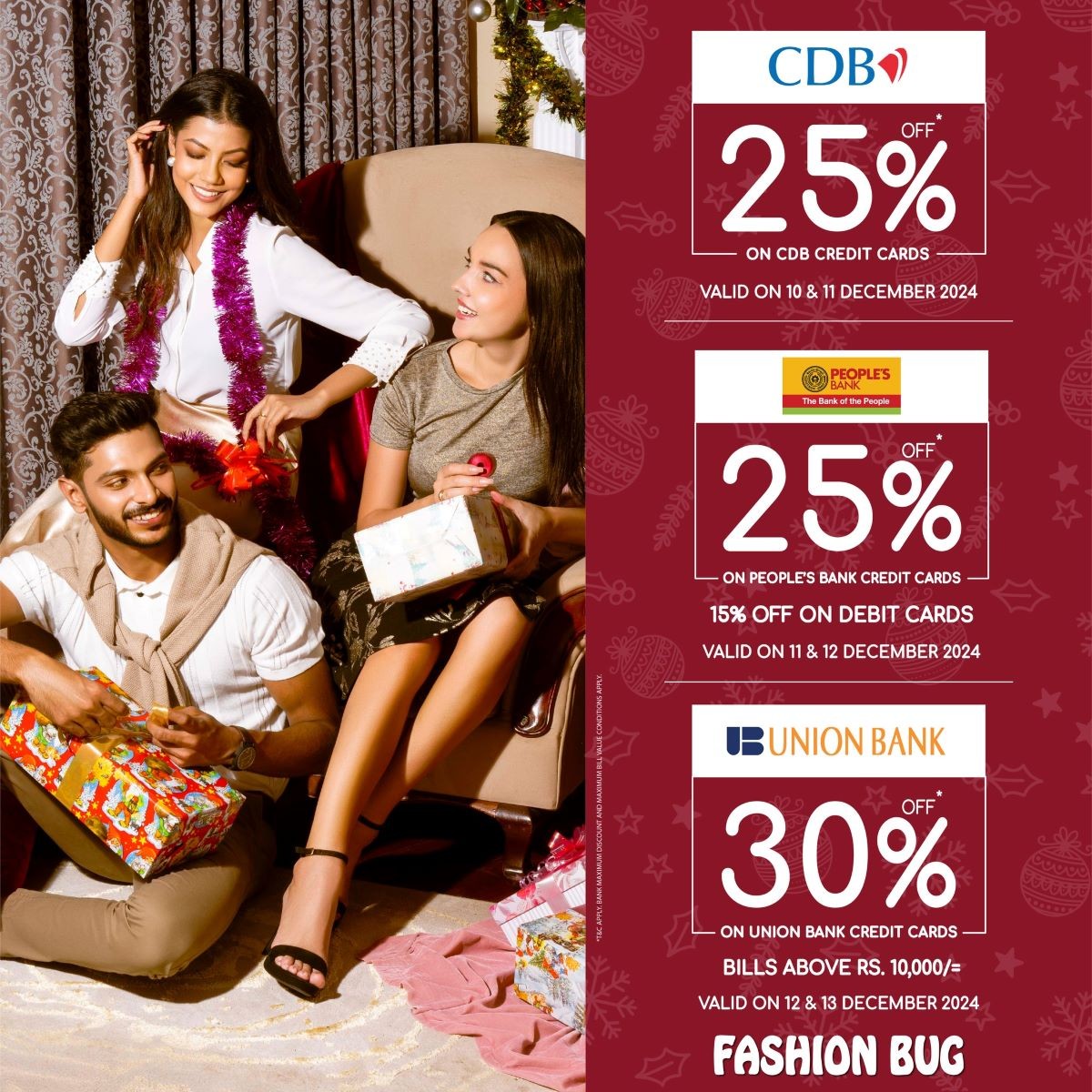 30% OFF with Union Bank credit cards at Fashion Bug | offers.lk