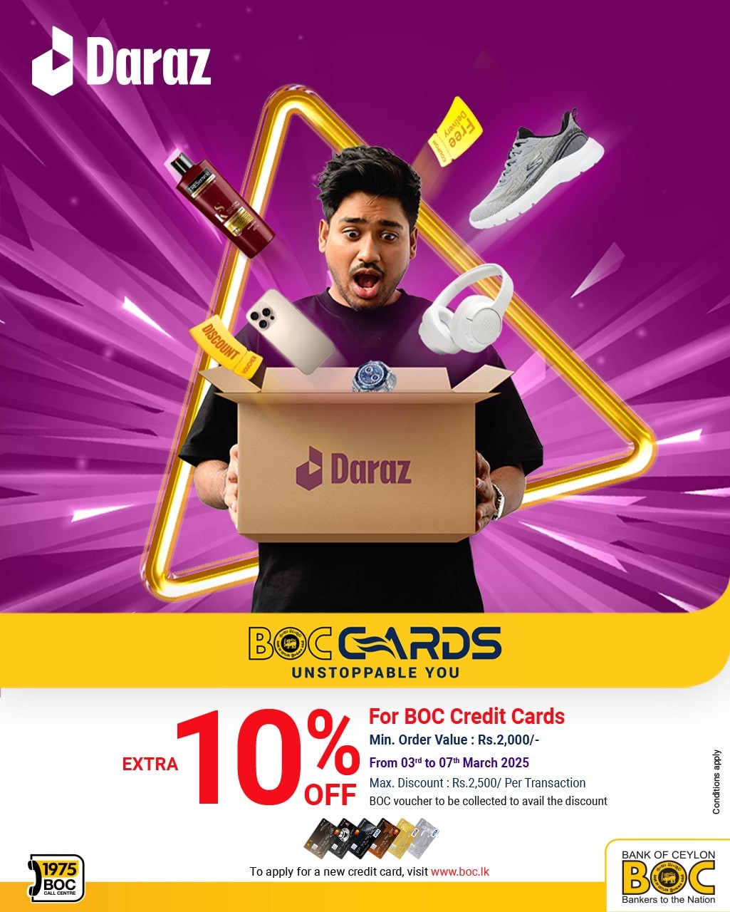 10% Discount at Daraz for BOC Credit Card Payments | offers.lk