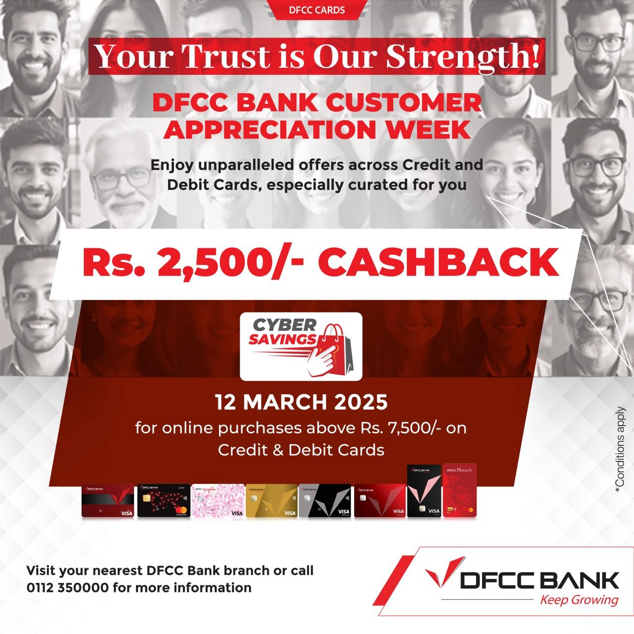 Rs.2,500 Cashback on DFCC Credit Card Online Payments | offers.lk