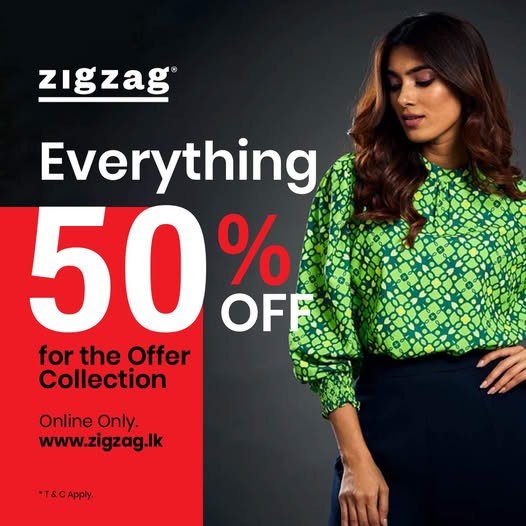 50% OFF on Our Entire Sales Collection At Zigzag.lk | offers.lk